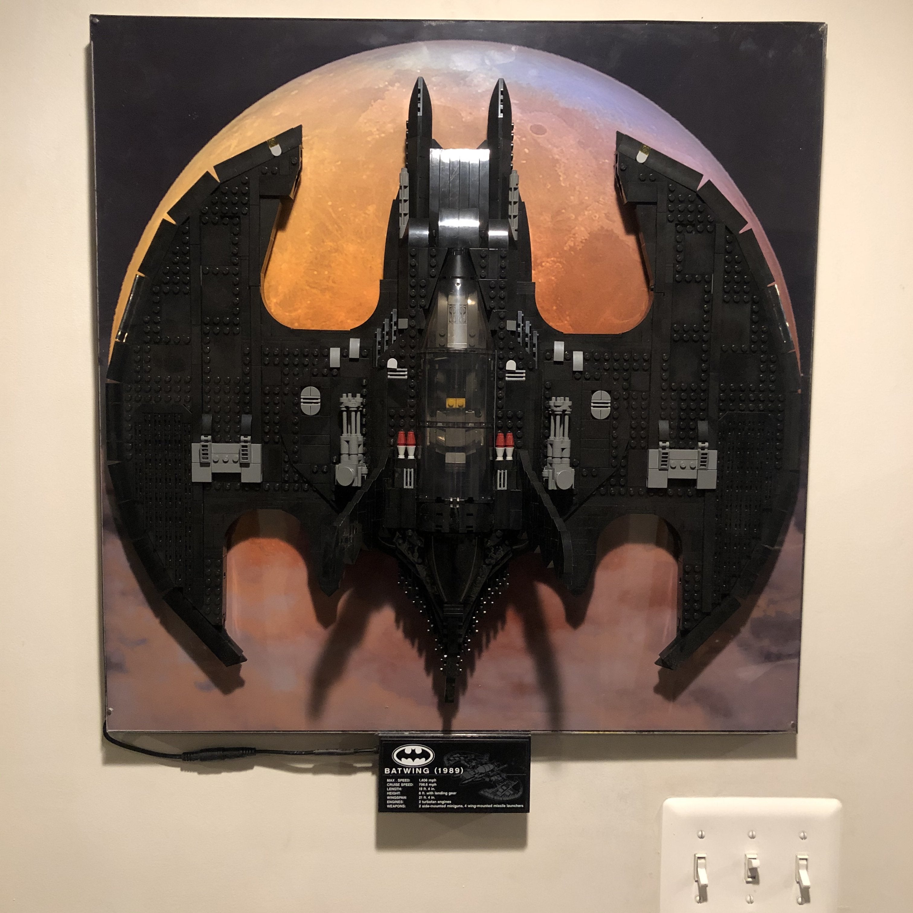 Lego Batwing Lighted Wall Mount – CCHobbyFun