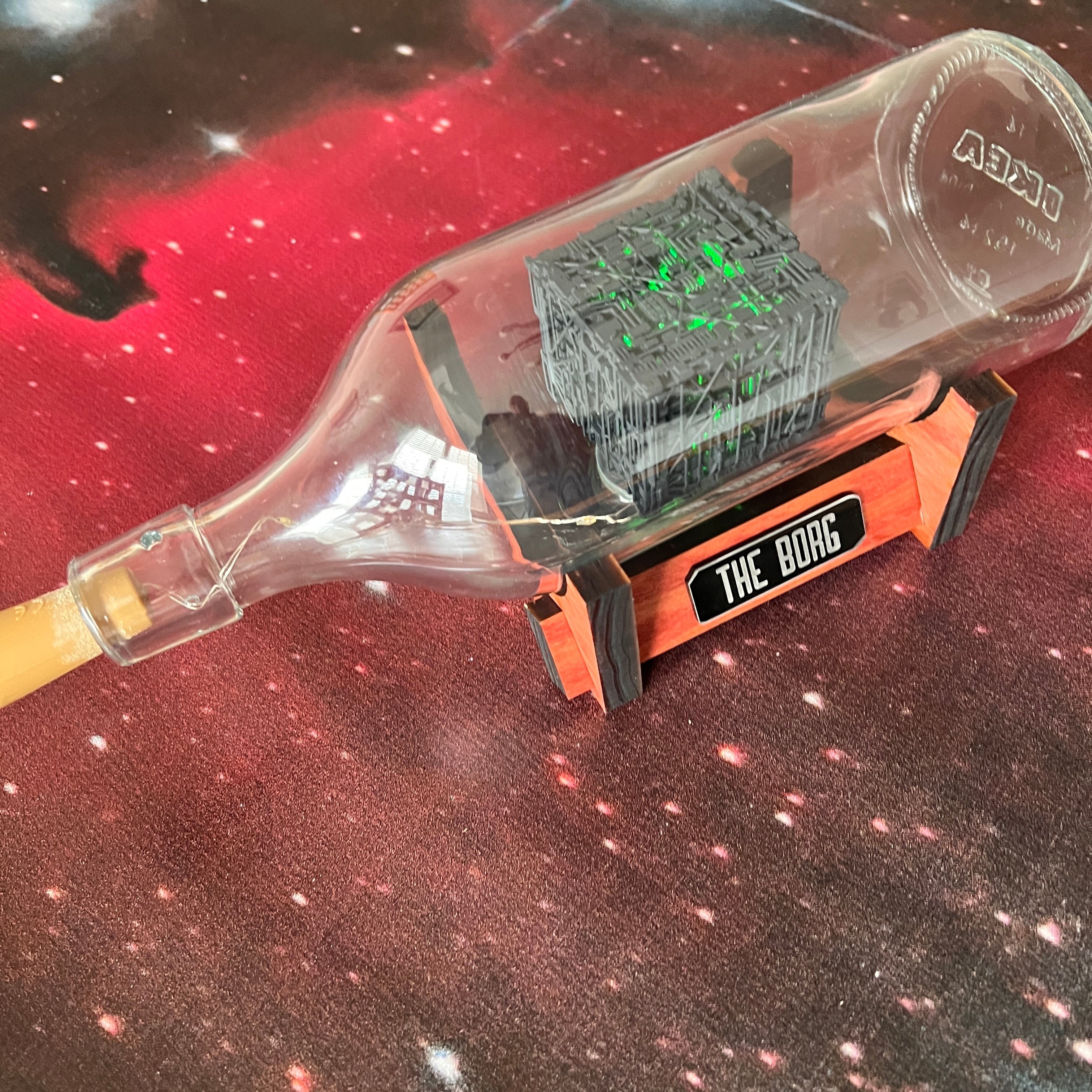 Star Trek Lighted Borg Cube Starship in a Bottle – CCHobbyFun