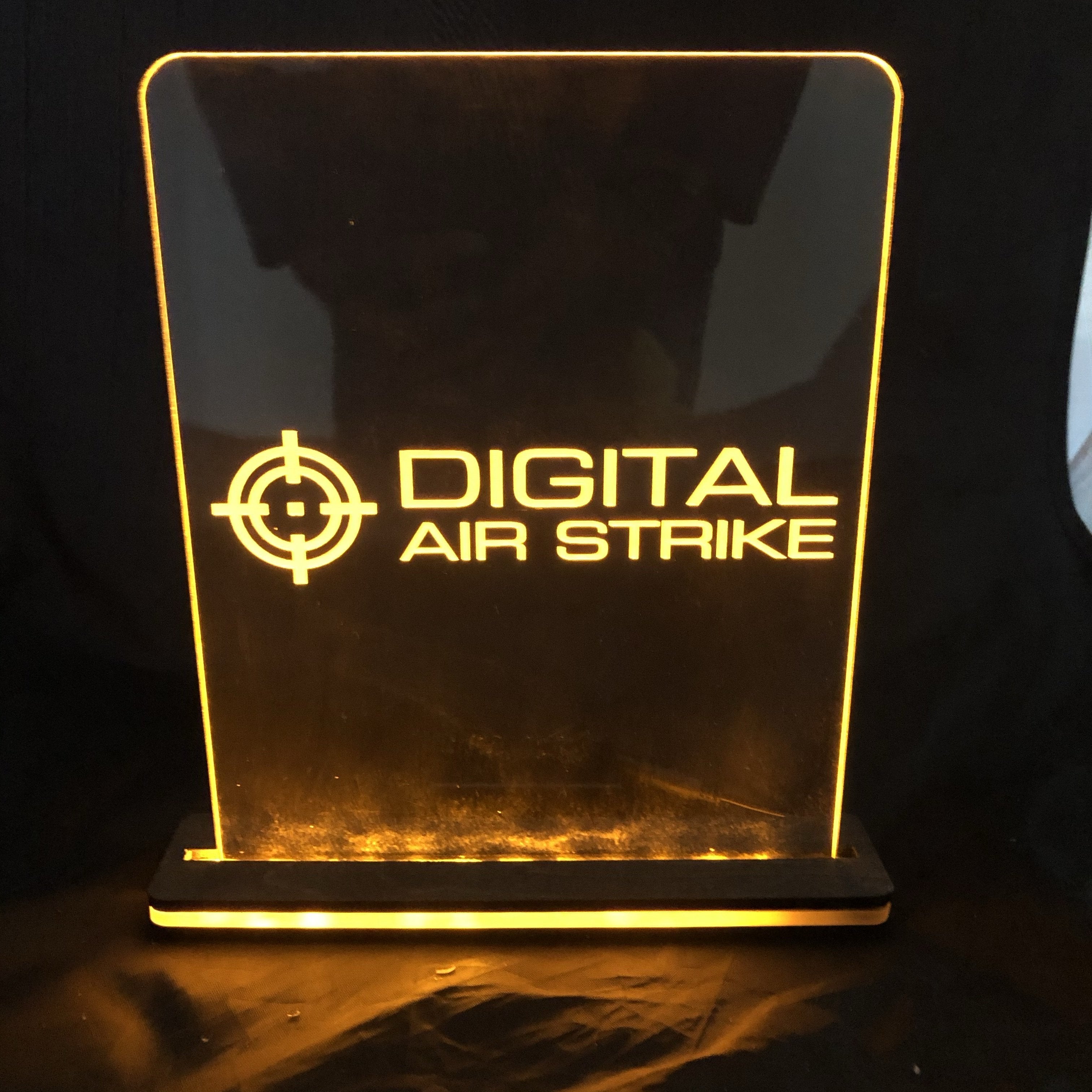 Battery Powered Custom Edge Lit Acrylic Signs- Battery on the Back ...