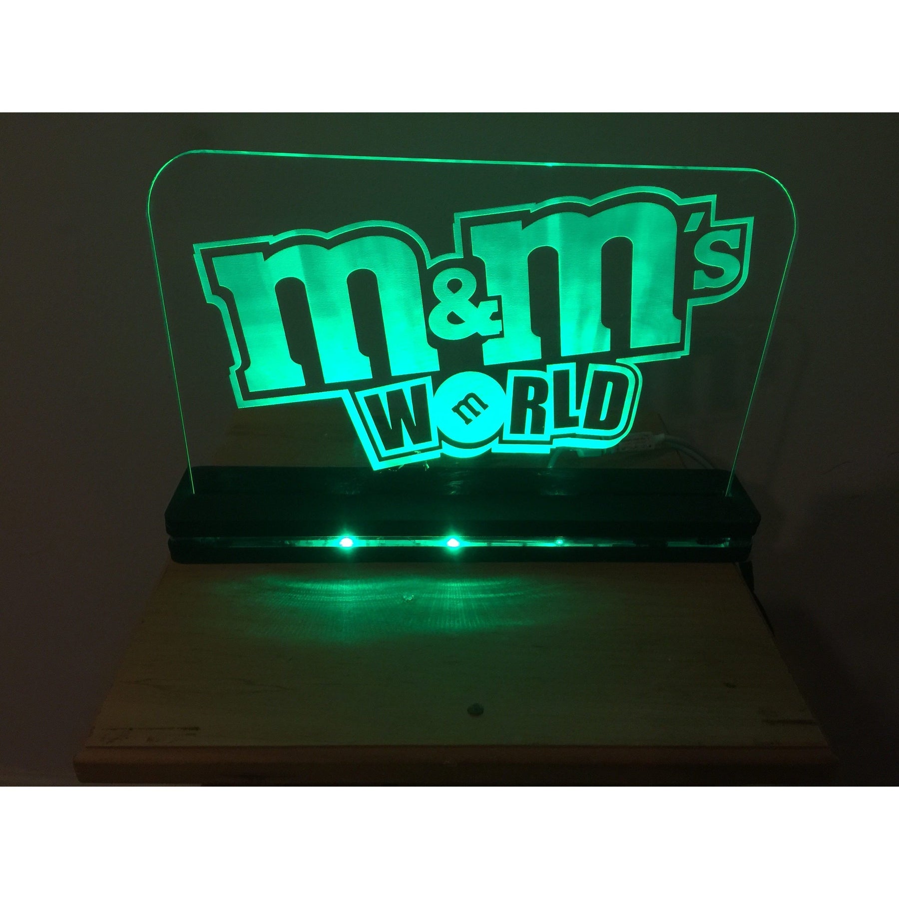 Custom LED Edge Lighted Acrylic Laser Engraved and Cut Sign 6"x6" or 8 ...