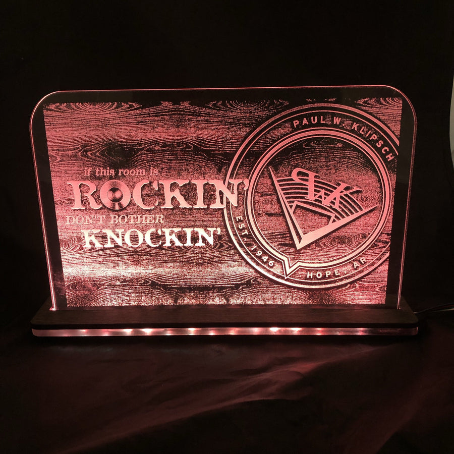 Custom LED Edge Lighted Acrylic Laser Engraved and Cut Sign 6"x6" or 8 ...