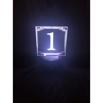 Lighted Table Number Sign Acrylic – CCHobbyFun