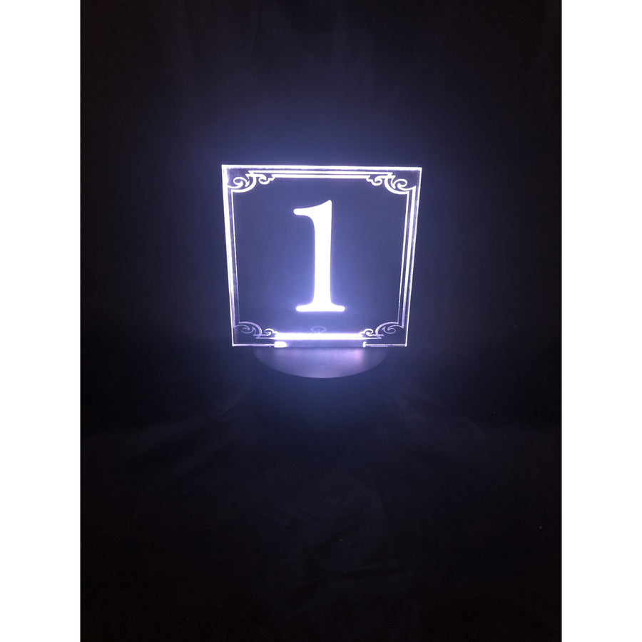 Lighted Table Number Sign Acrylic – CCHobbyFun