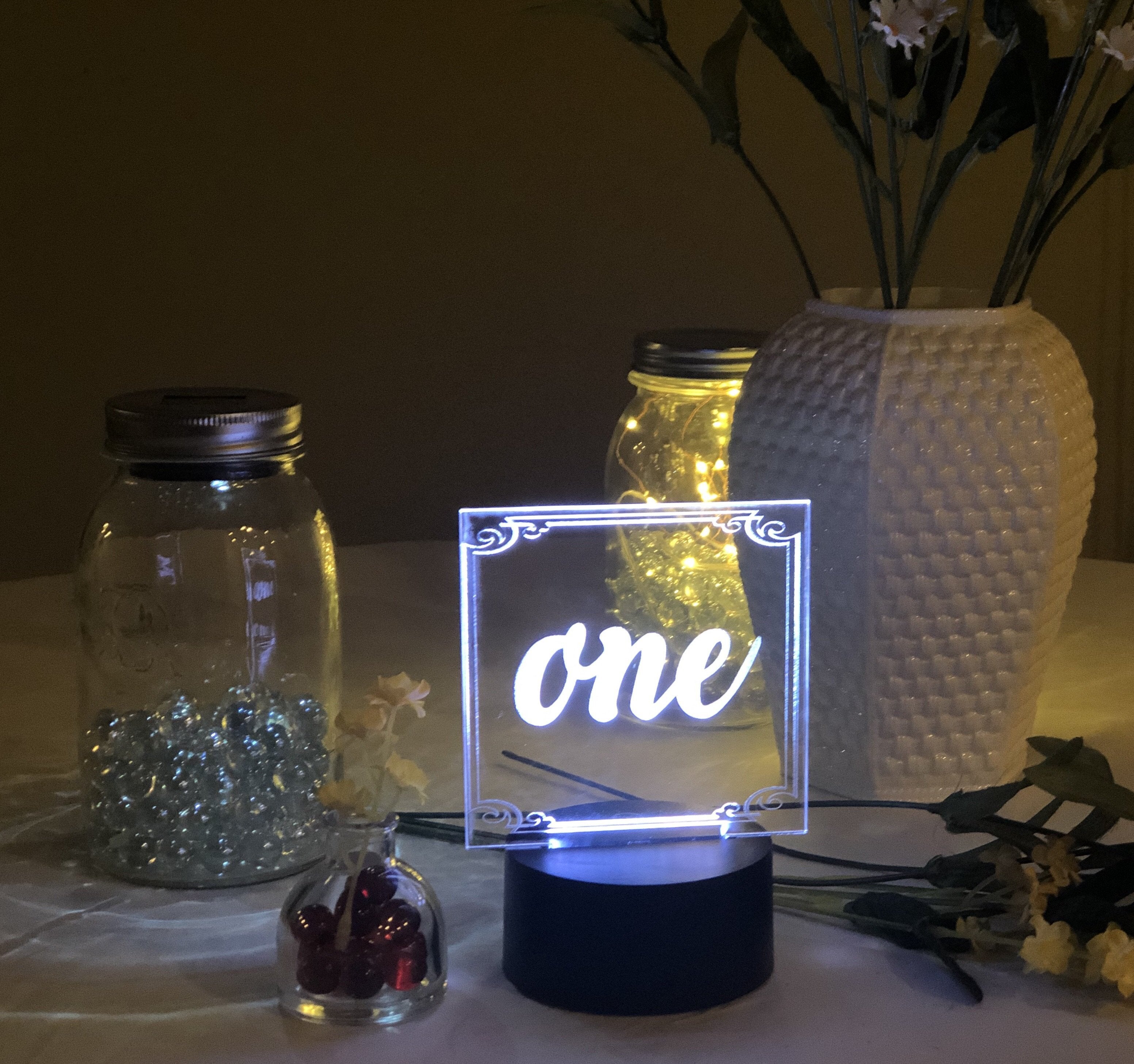 Lighted Table Number Sign Acrylic – CCHobbyFun