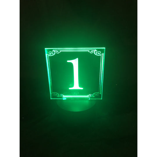 Lighted Table Number Sign Acrylic – CCHobbyFun